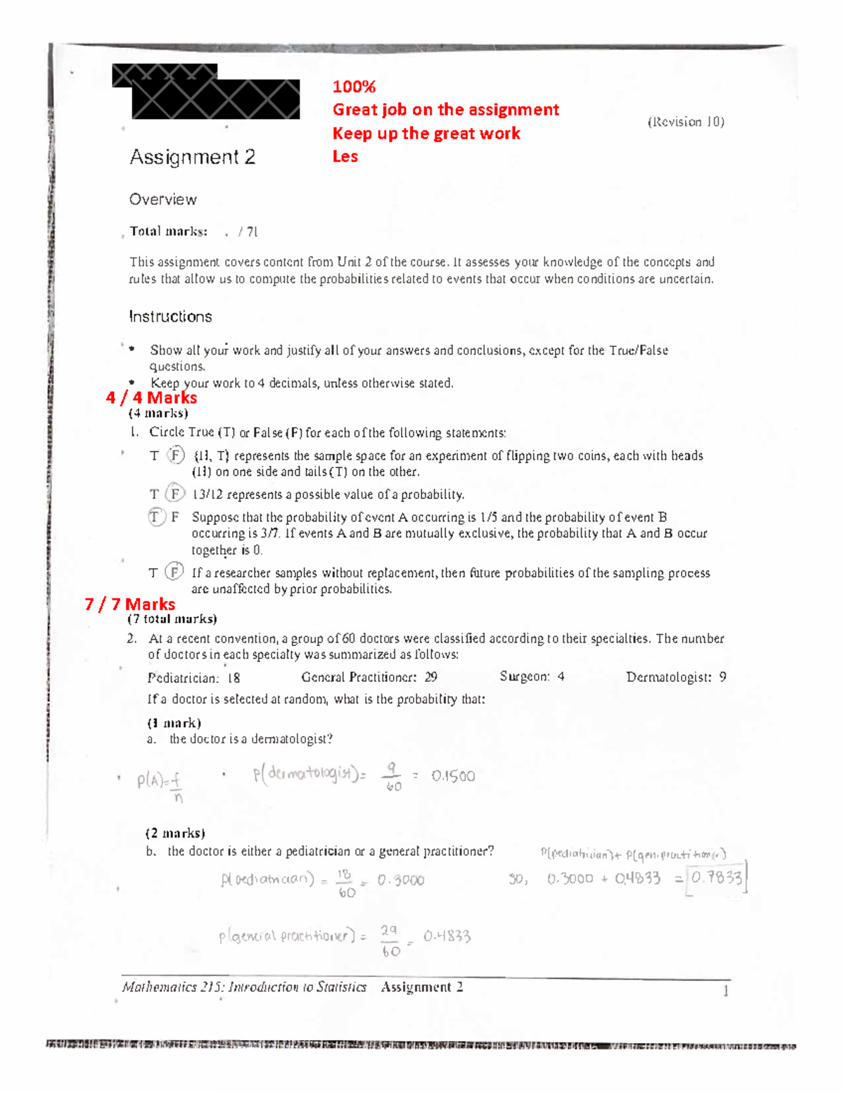 Assignment 2 - 100% - Assignment 2 Overview Total mark :. / 8+ï b}Þ Ê ³ ...