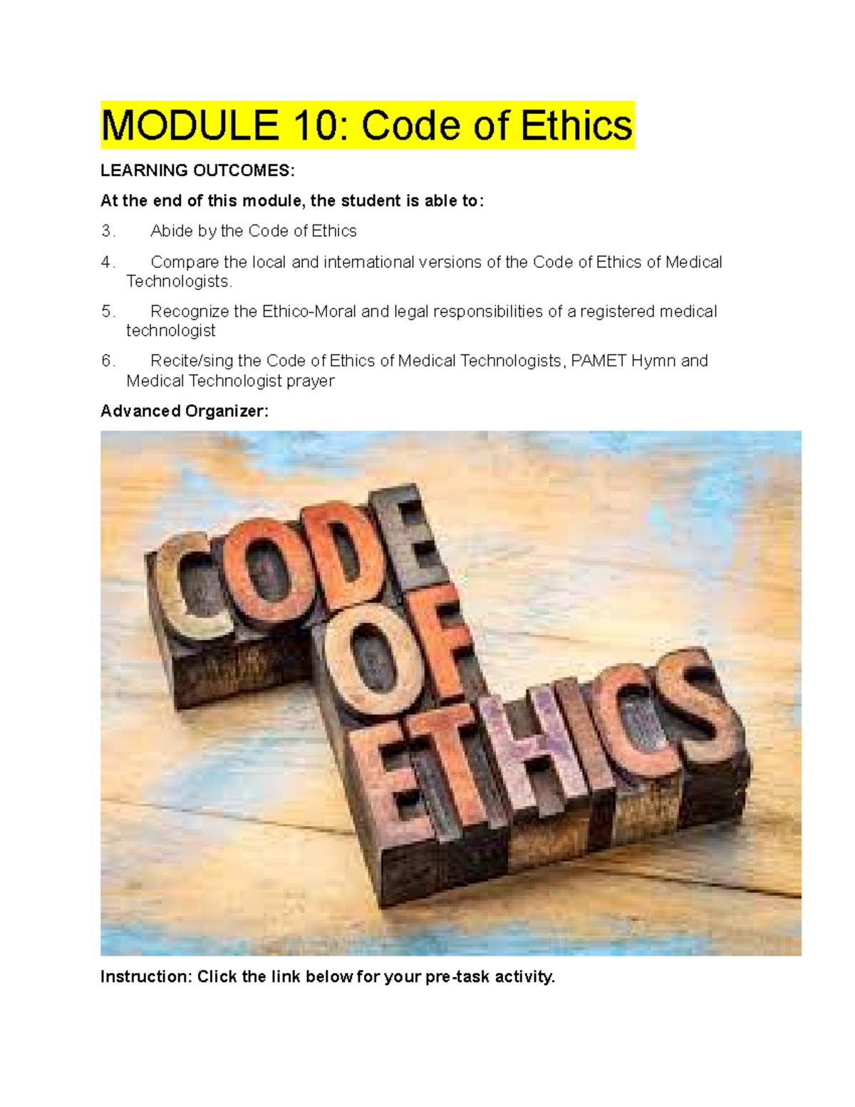 10-11 - lecture 10-11 by Fjr summary - MODULE 10: Code of Ethics ...
