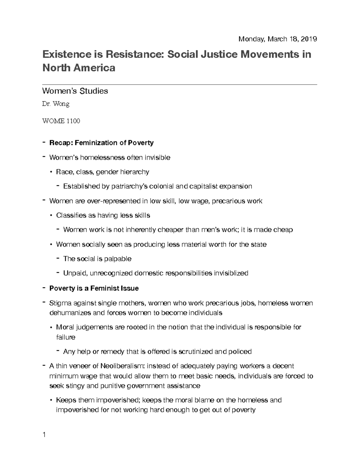 Existence is Resistance- Social Justice Movements in North America ...