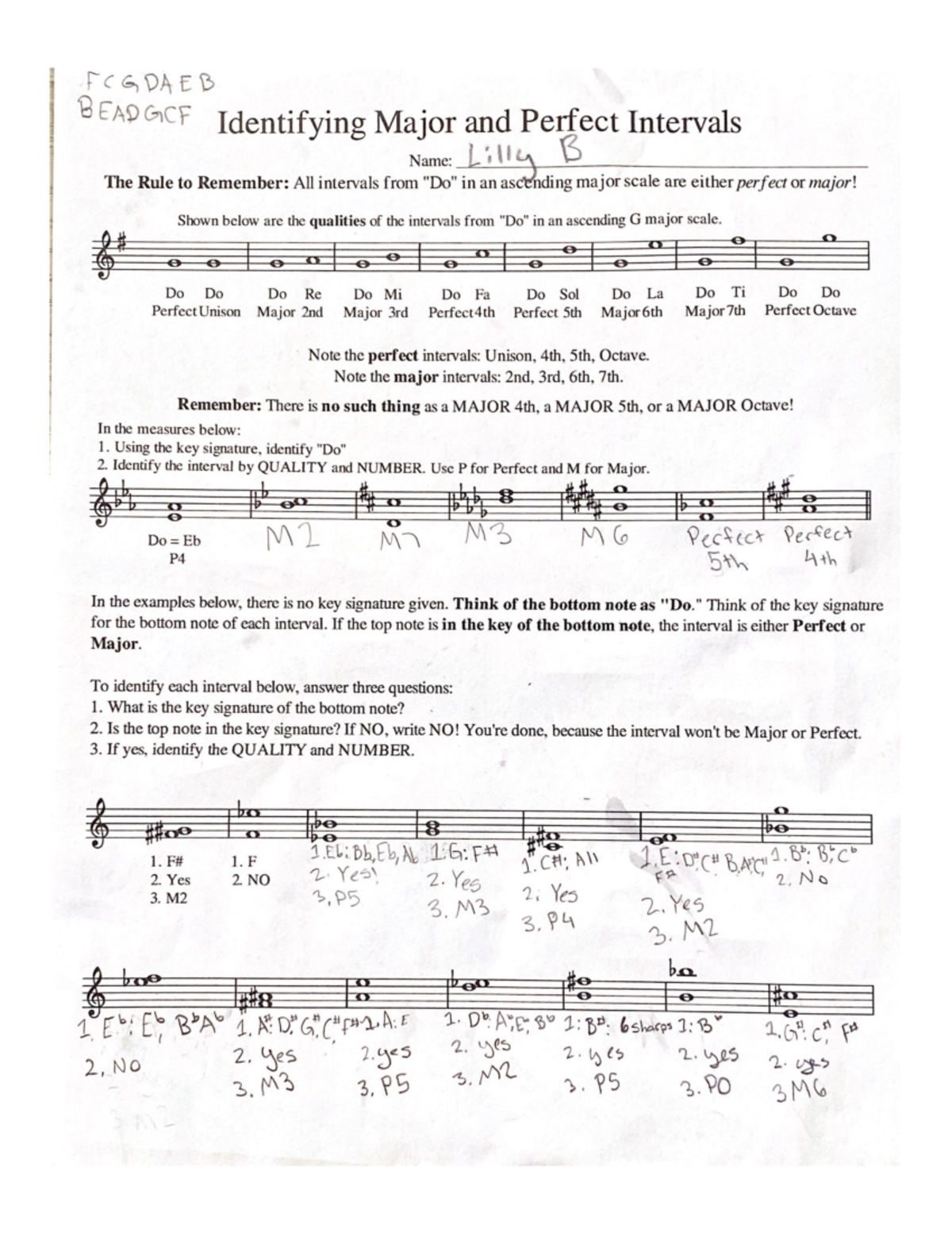 Identifying Major and Perfect Intervals - HLS 2189 - Studocu