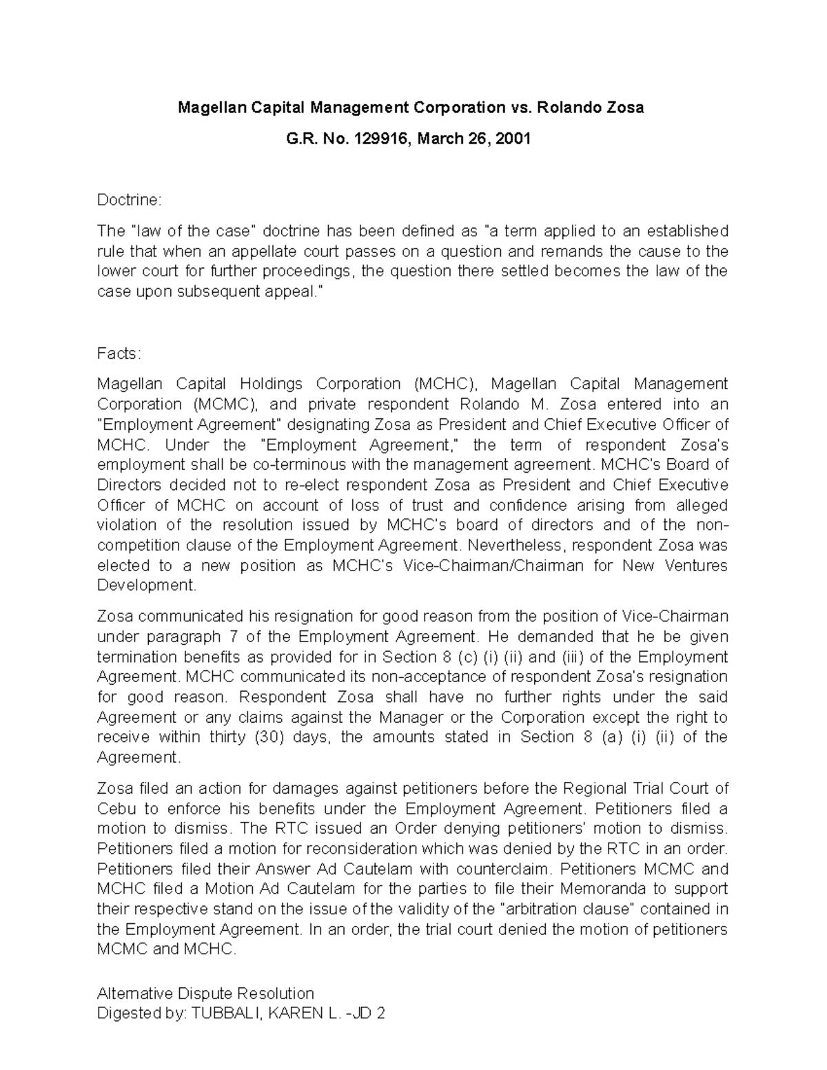 6. Magellan Capital vs. ZOSA - Magellan Capital Management Corporation ...