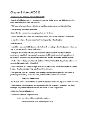 ACC-211 Notes WIleyPLUS - Chapter 4 Notes- ACC 211 The Accrual Basis of ...