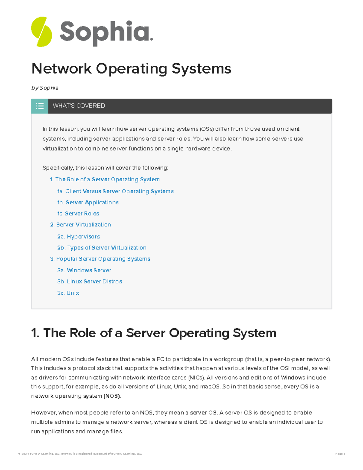 Network-operating-systems - Network Operating Systems by Sophia In this ...