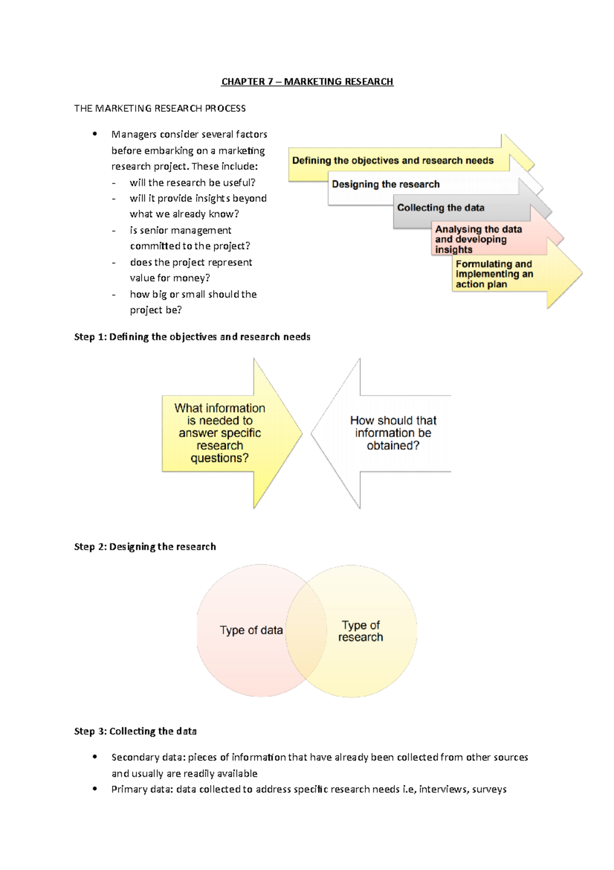 Chapter 7 - yes - CHAPTER 7 – MARKETING RESEARCH THE MARKETING RESEARCH ...
