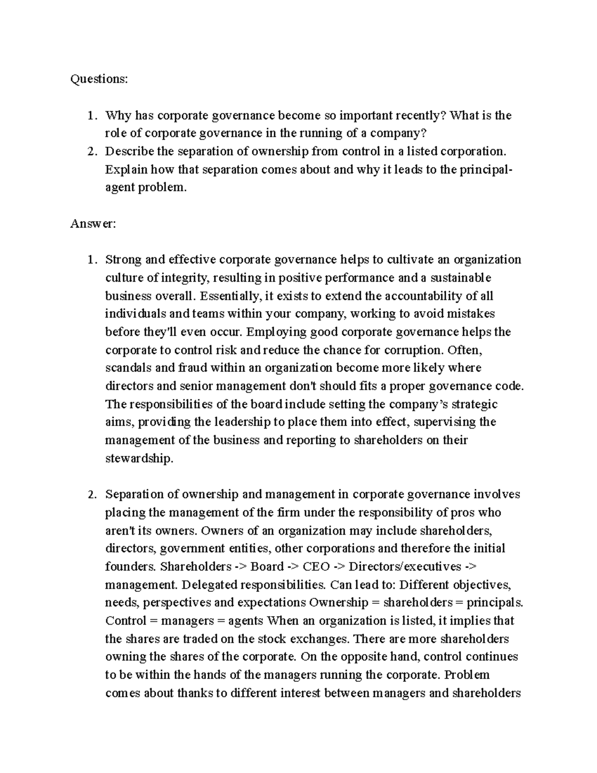 03 Activity 2 (Part1) - BSBA-OM - Questions: Why has corporate ...