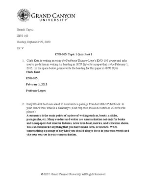 ENG105 First Draft Commentary Assignment Online Version - ENG-105 ...