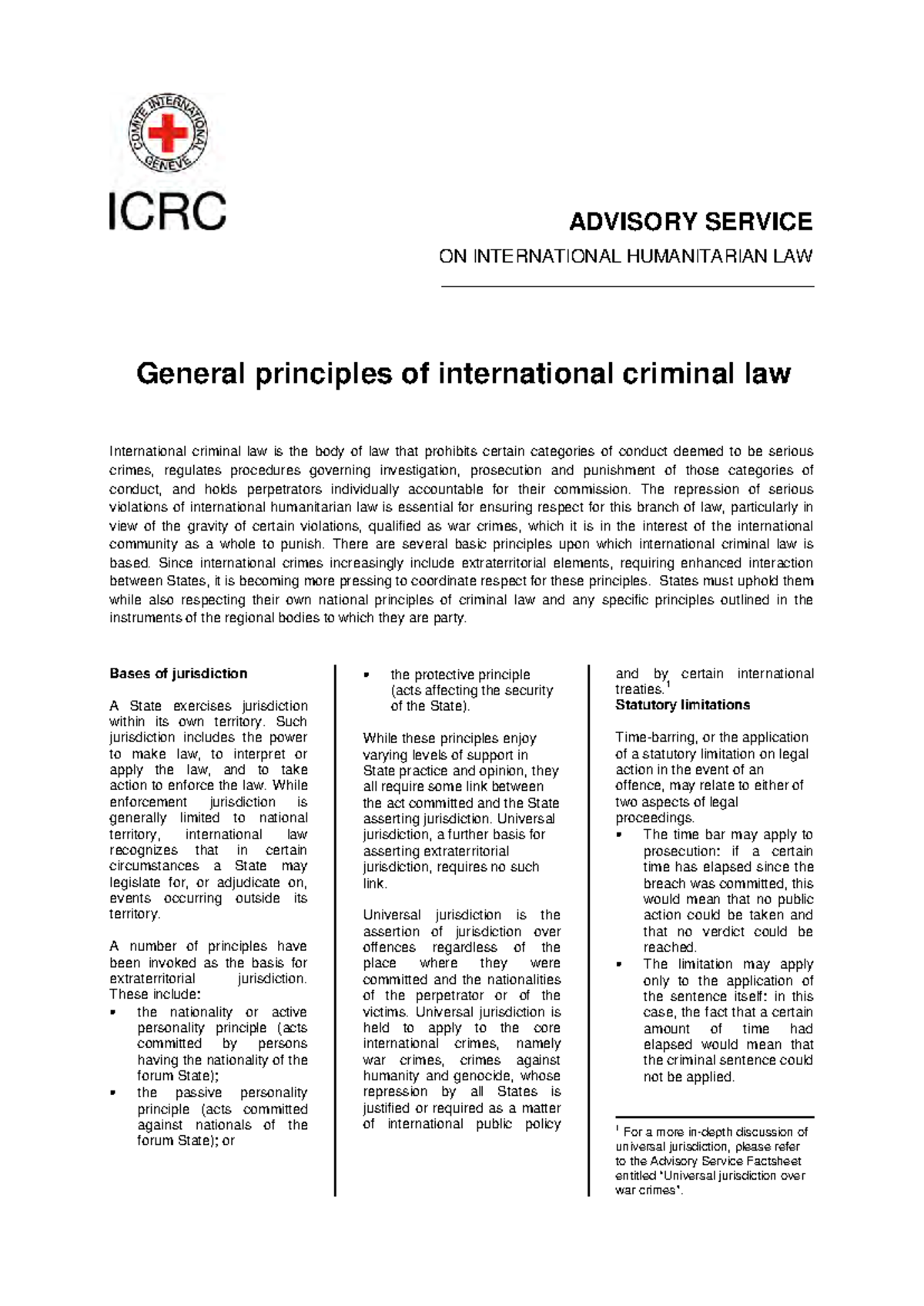 General principles of criminal law icrc eng - ADVISORY SERVICE ON ...