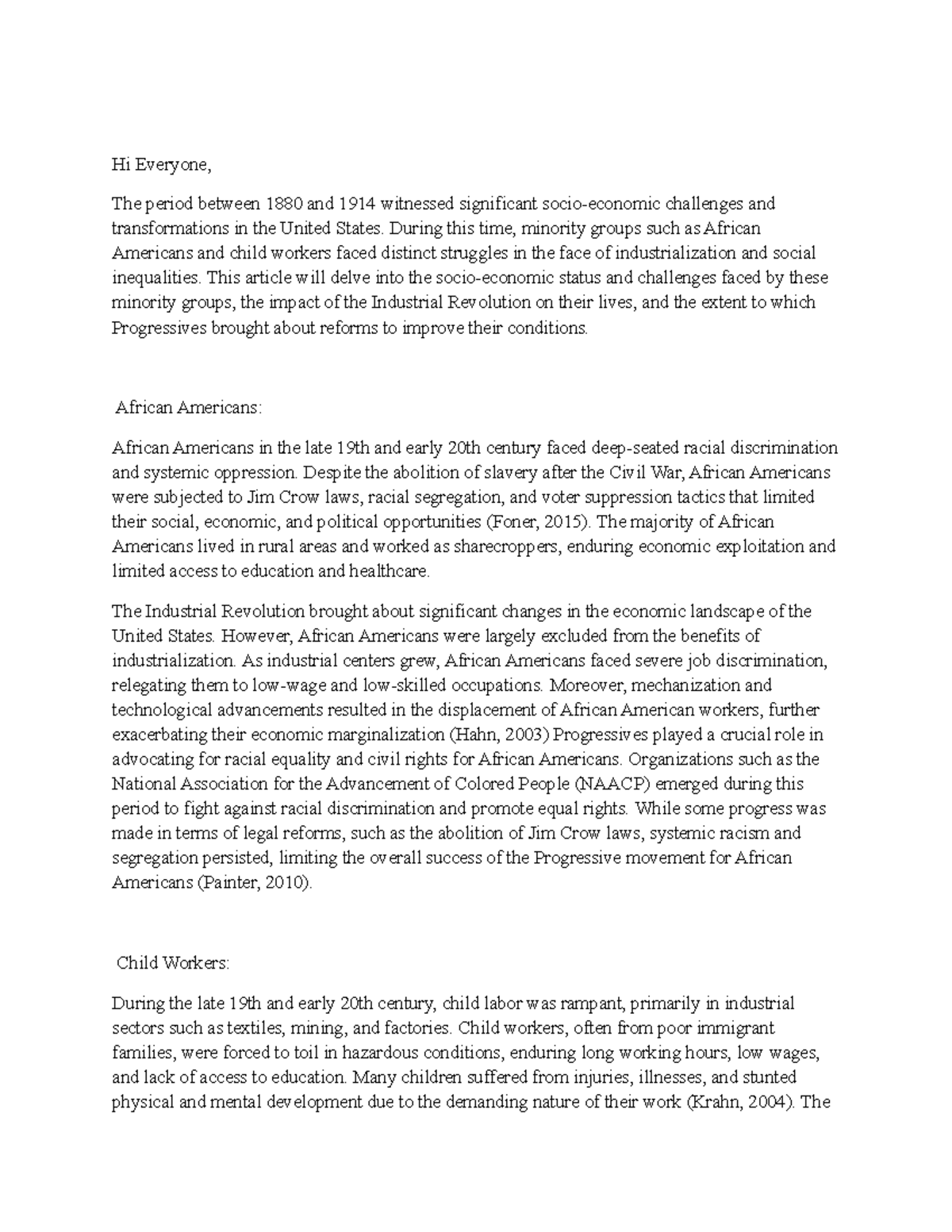 Week 5 discussion - Week -5 assessment - Hi Everyone, The period ...