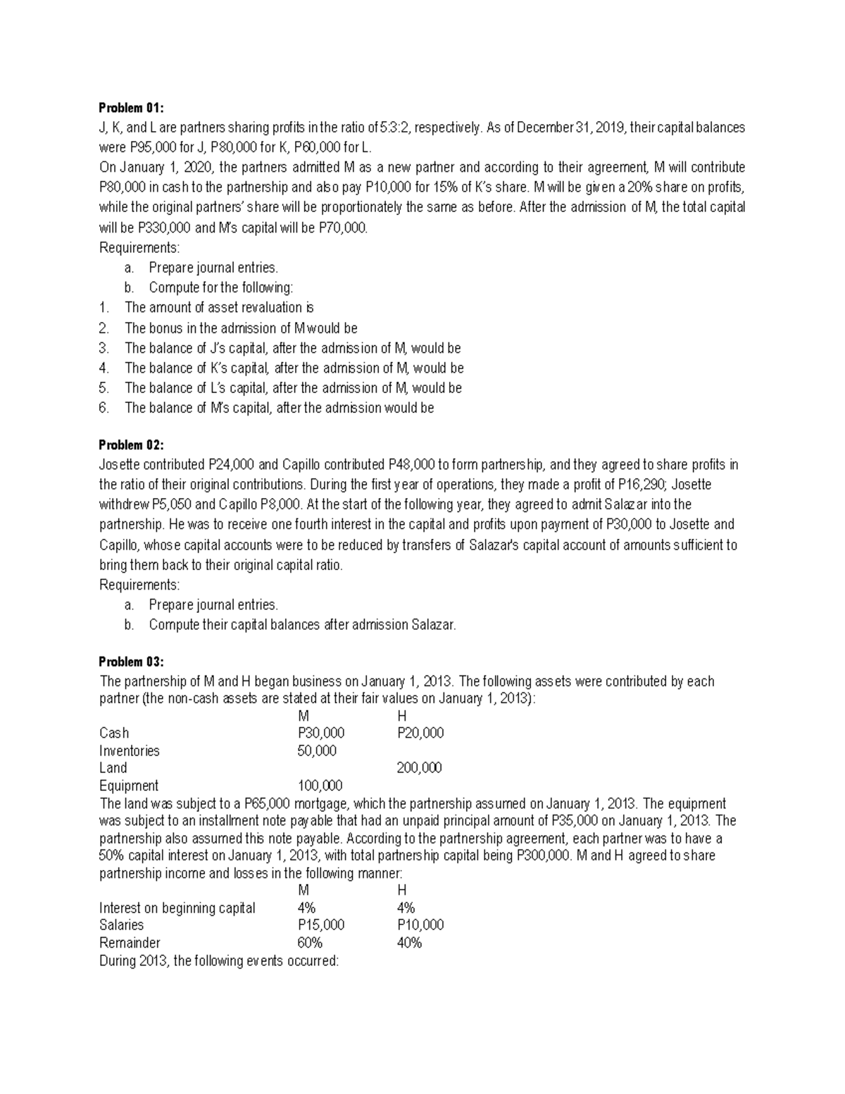 2122 2nd FAR Act. 04 - Lecture notes 1 - 10 - Problem 01: J, K, and L ...
