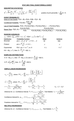 STAT 2601 Assignment Submission Regulations - STAT 2601 – Assignment Submission Regulations I ...