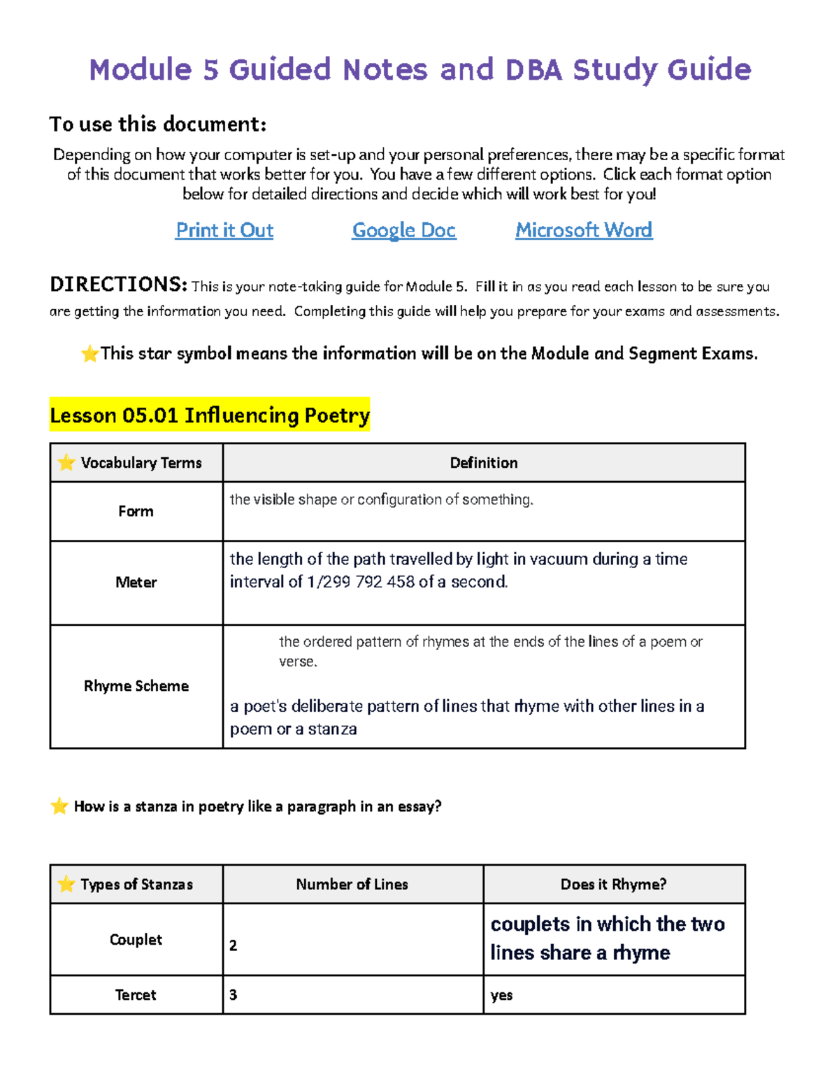 Copy of LA1 - Module 5 Guided Notes - v22 - Module 5 Guided Notes and ...
