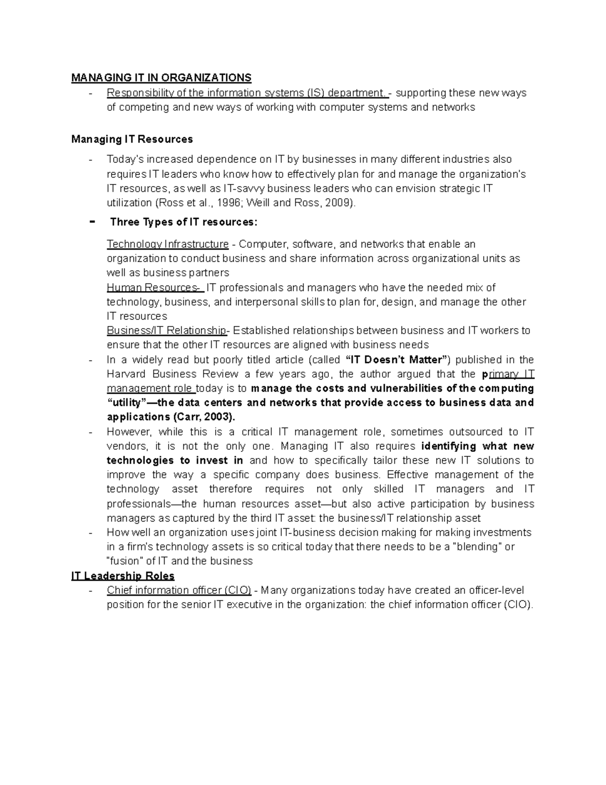 Information systems reviewer - MANAGING IT IN ORGANIZATIONS ...