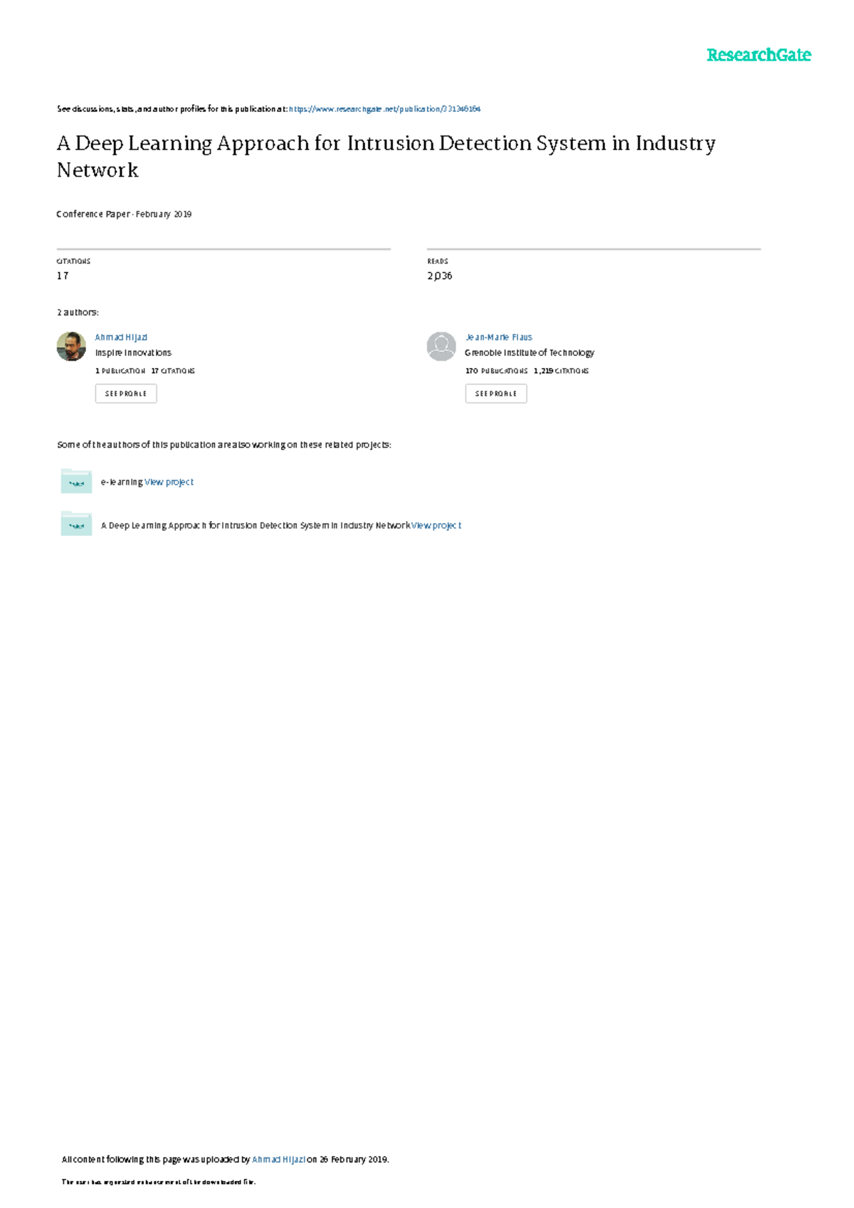 ADeep Learning Approachfor Intrusion Detection System - The user has ...