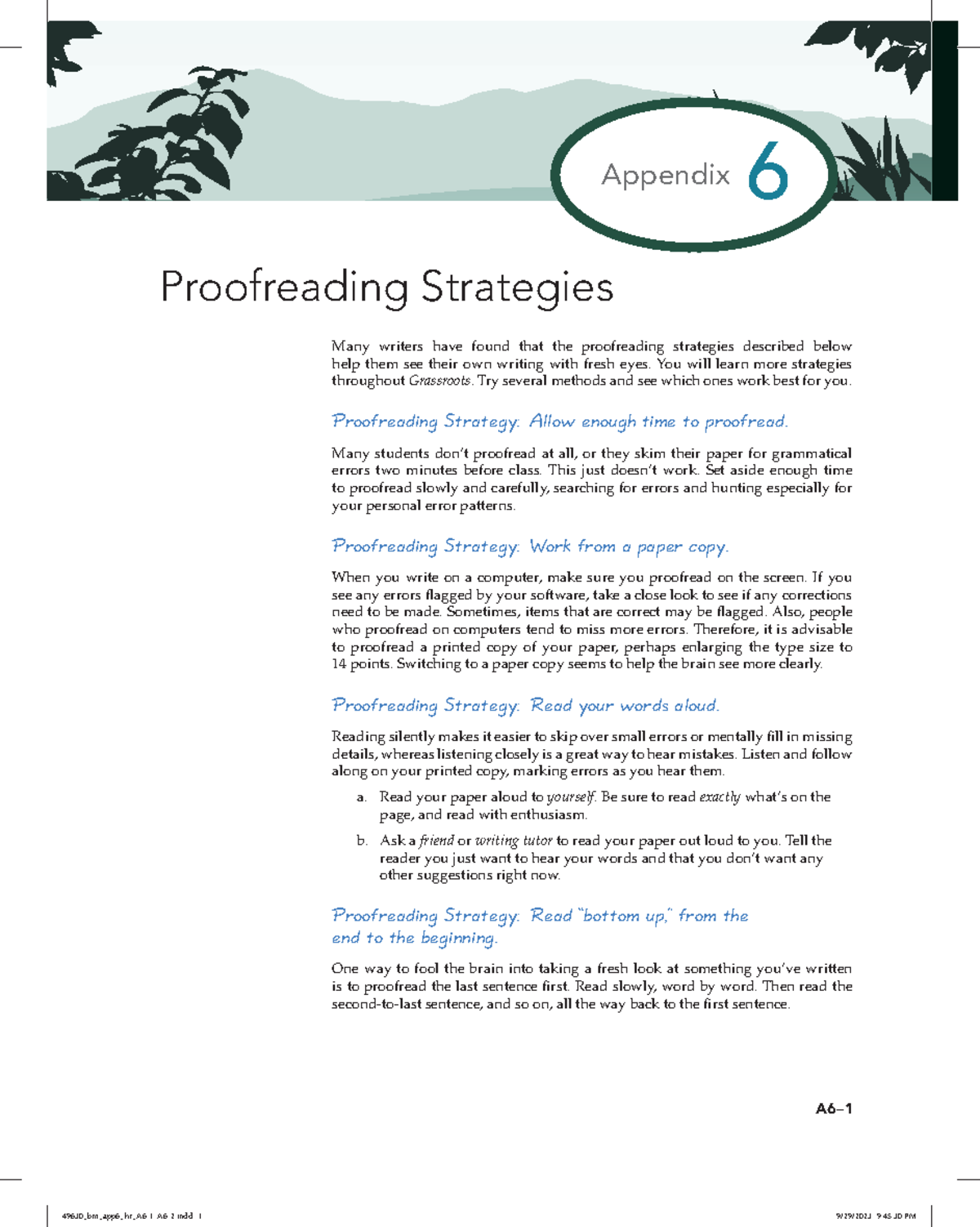 Proofreading Strategies - You will learn more strategies throughout ...