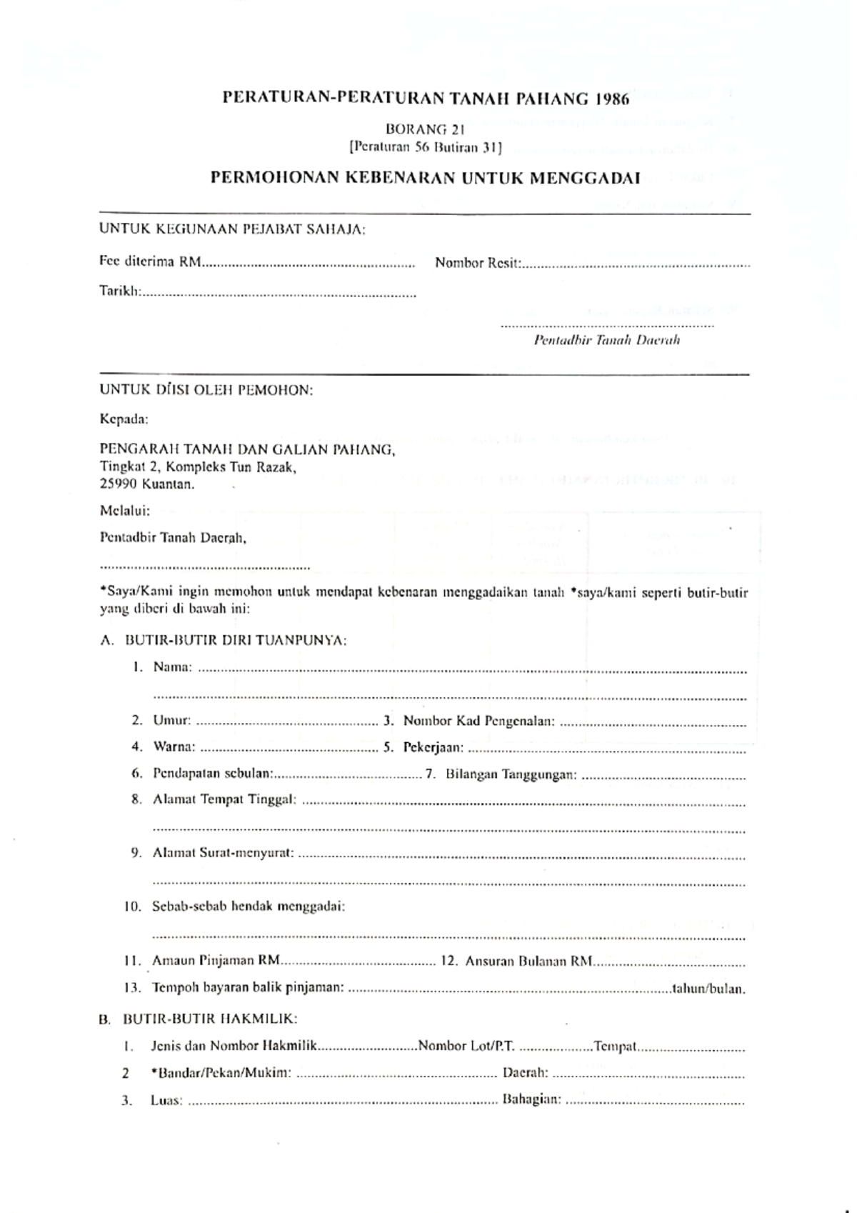 Borang 21 - Sample of documents - Convey - Studocu