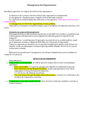 Séance 6 - Cours de management des organisations - Thème 2 La décision ...