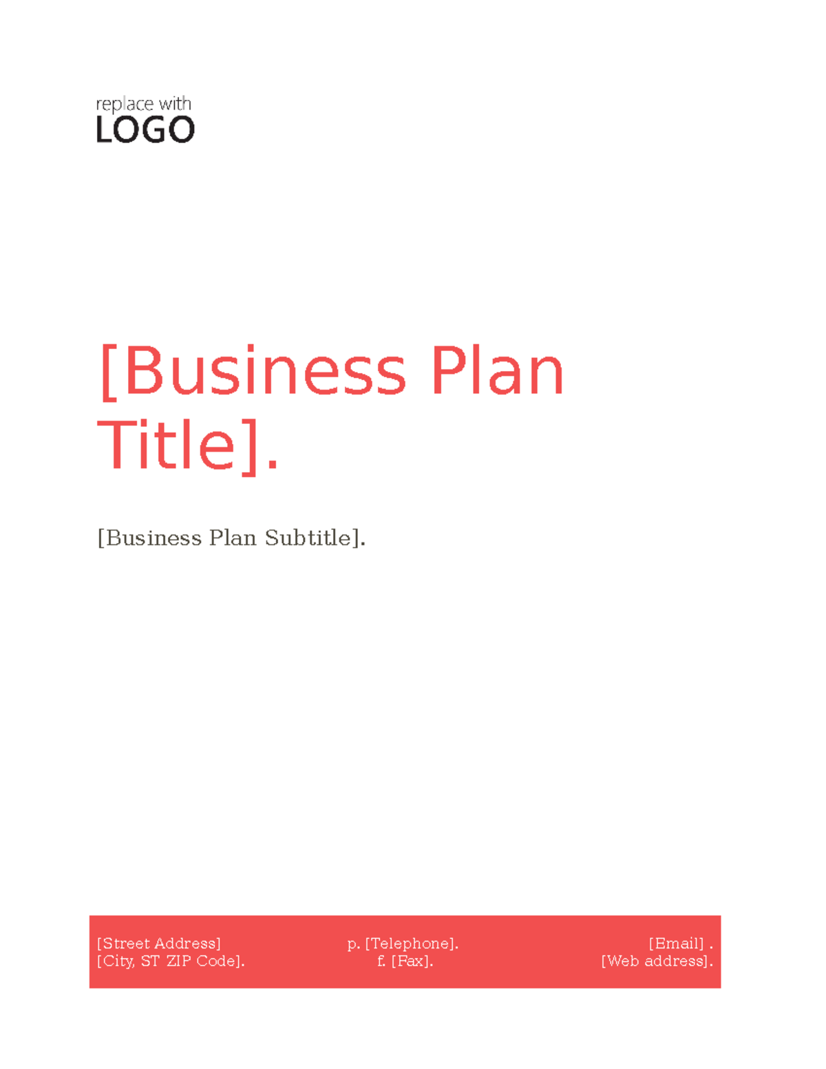 Business plan Design - [Business Plan Title]. [Business Plan Subtitle ...