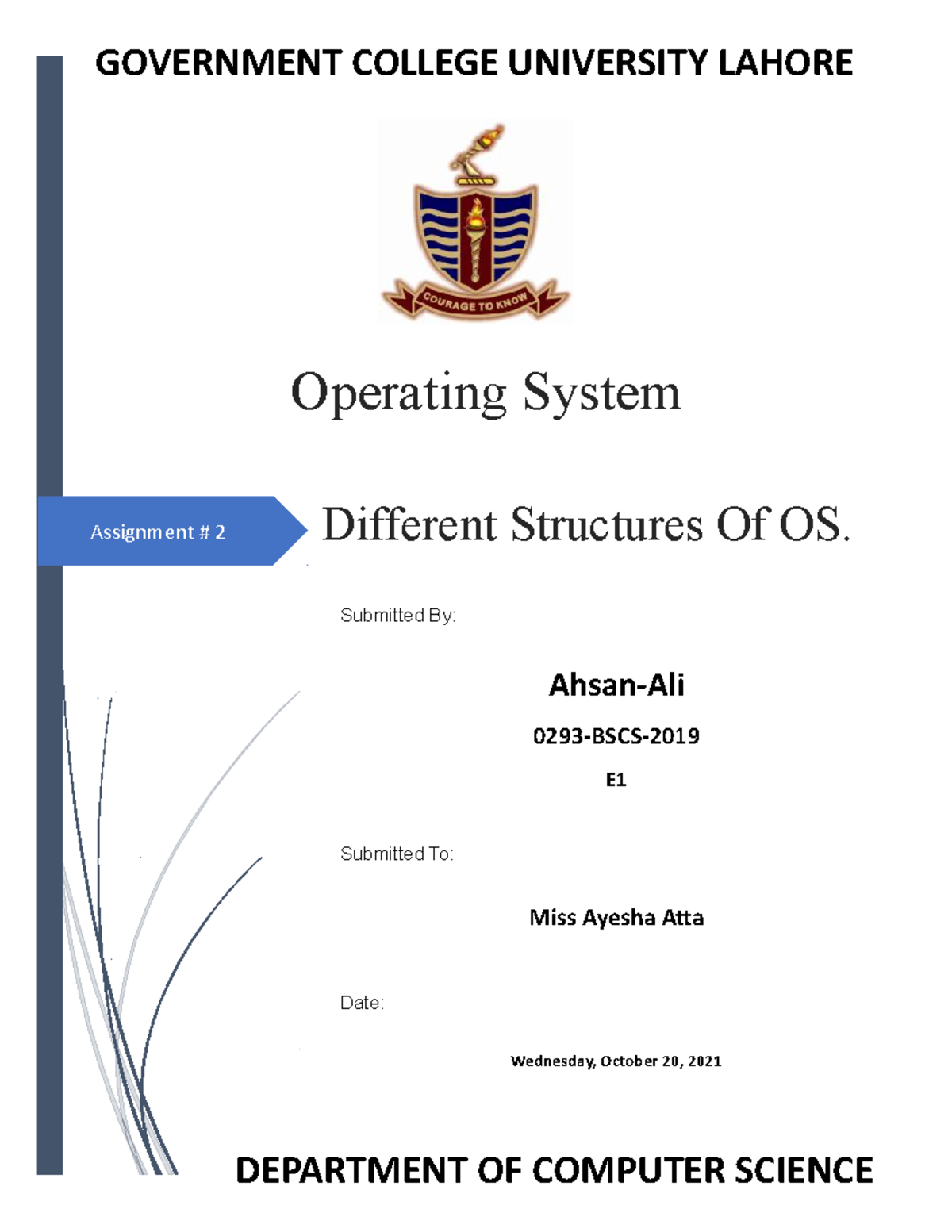 Different approcahes and Structures Of operating system - Assignment ...