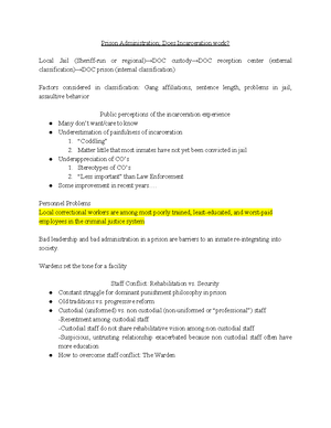 Intro to corrections lecture 10 4 - Unit 13: Direct Supervision ...