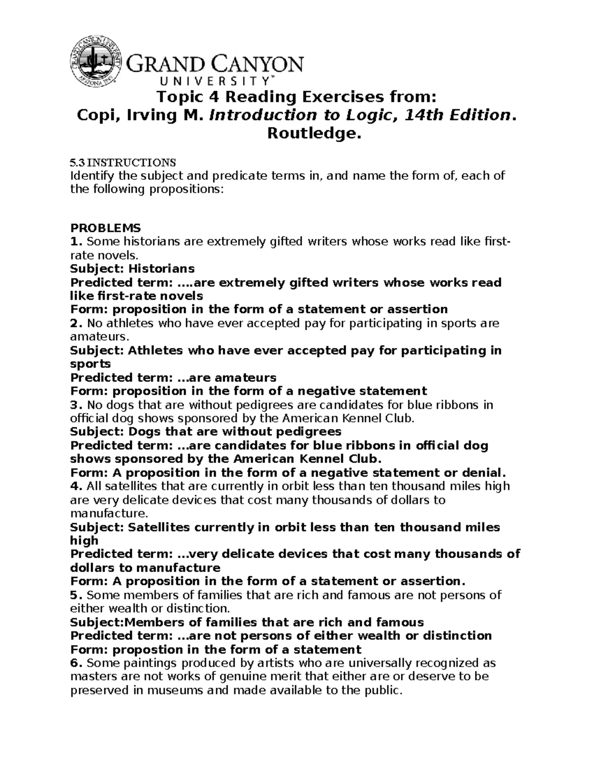 COM-362 T4 reading exercises. hw - Topic 4 Reading Exercises from: Copi ...