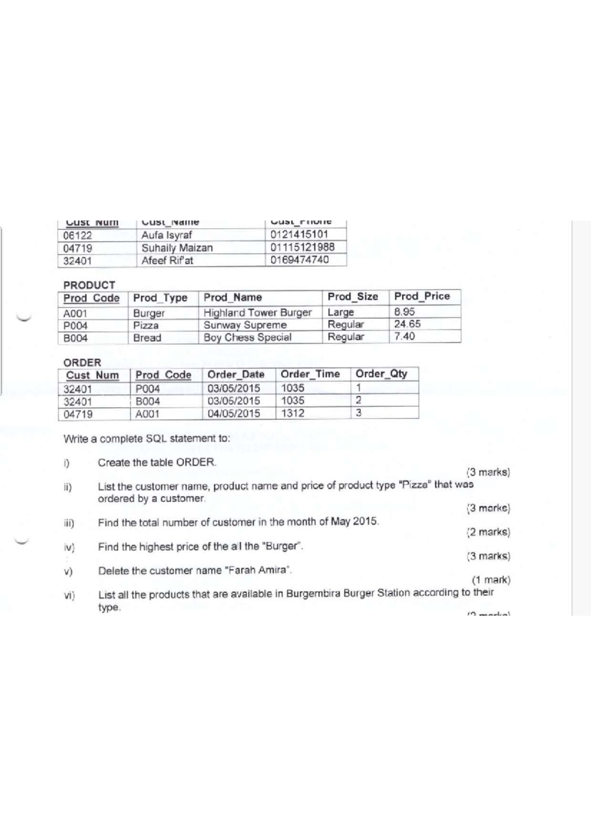 soalan contoh ict200 - Introduction To Database Design - Studocu