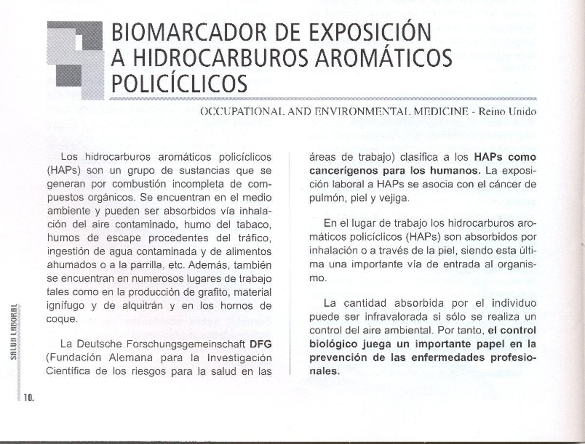 Biomarcador de exposicion a hidrocarburos aromaticos policiclicos ...
