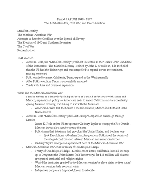 Period 4 APUSH Notes - Period 4 (1800-1848) - APUSH Key Ideas 1. The ...