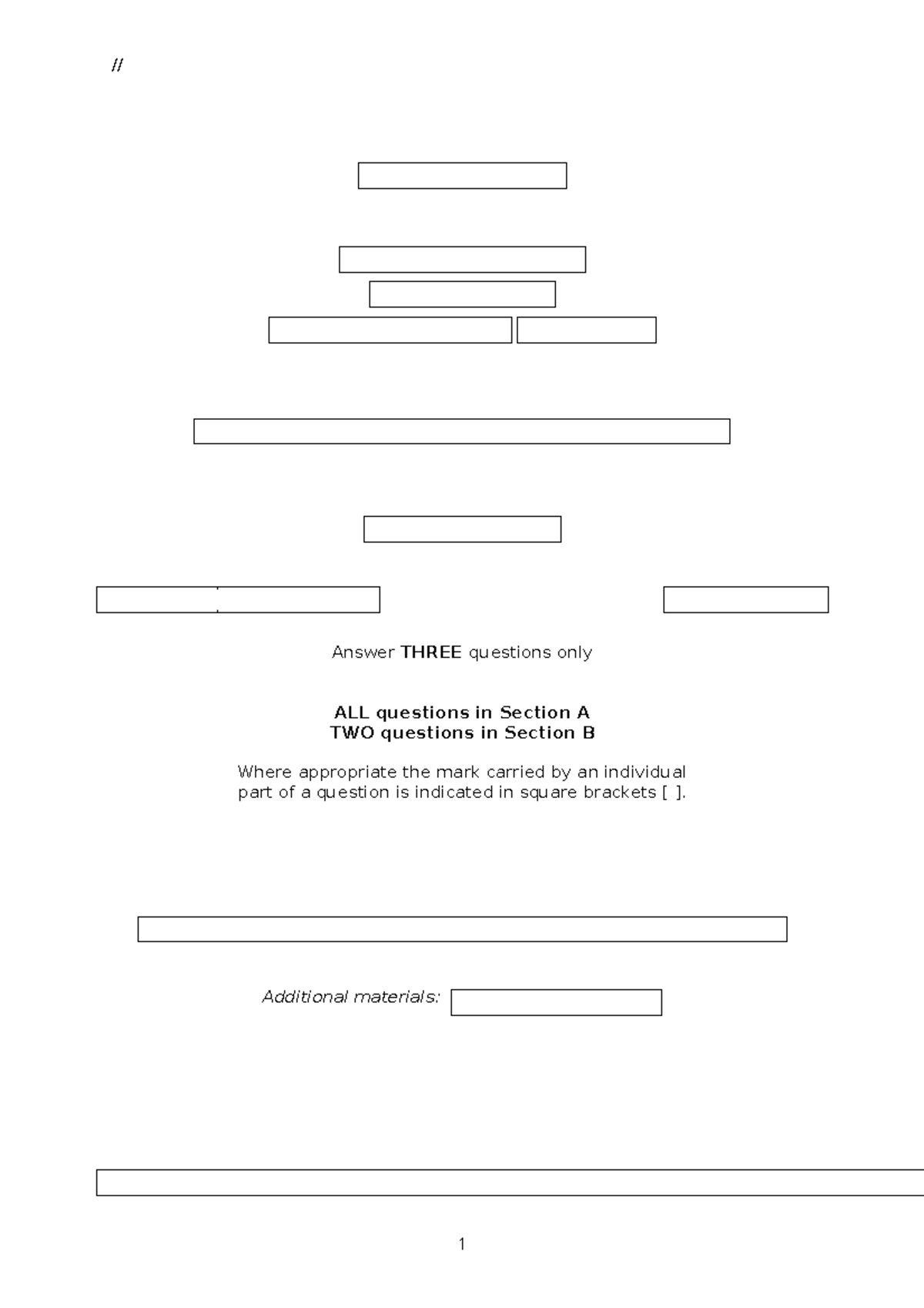 MANM324 Sample EXAM Paper with Answers - Answer THREE questions only ...