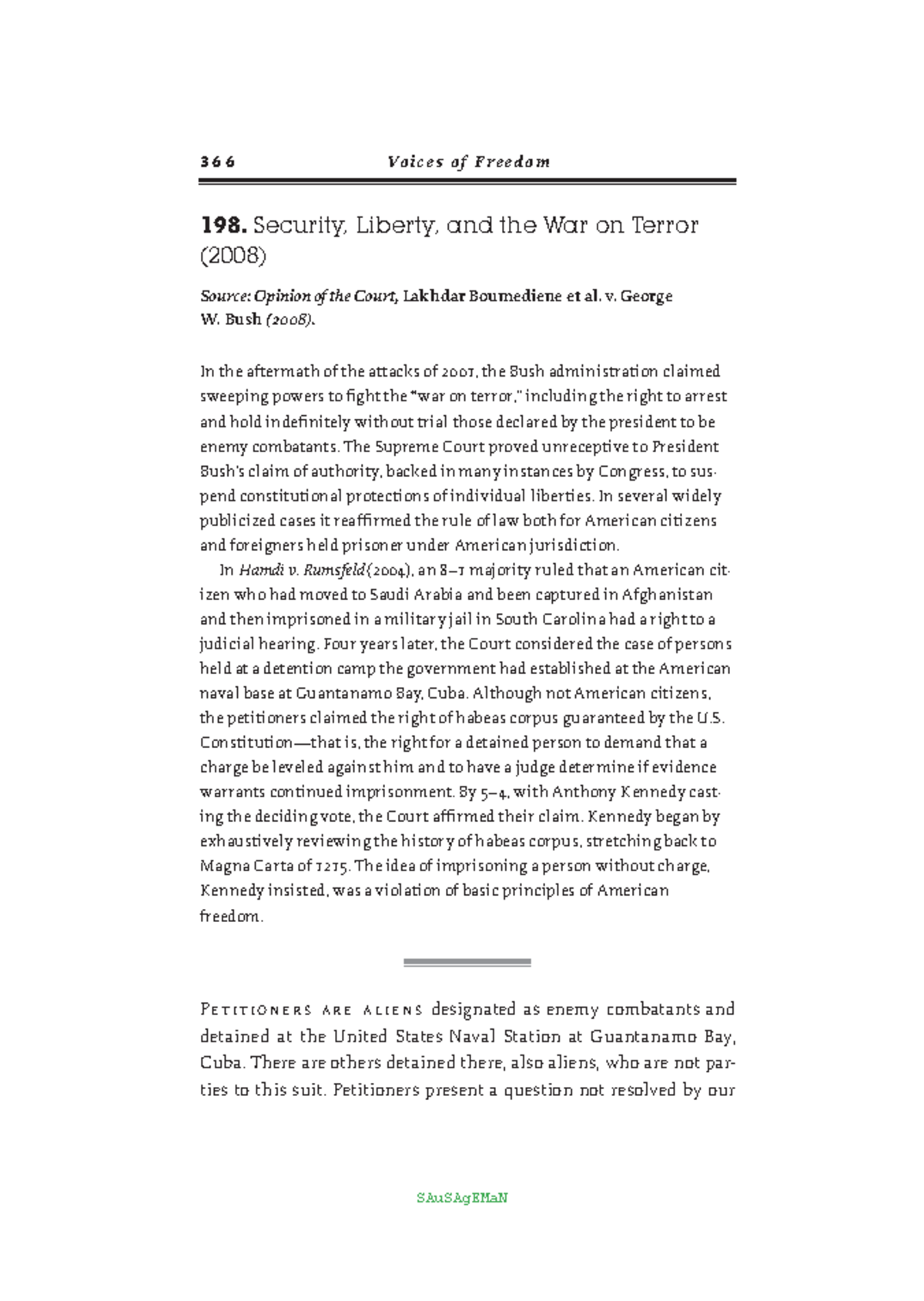 Security, Liberty, and the War on Terror - 3 6 6 Vo i c e s o f F r e e ...