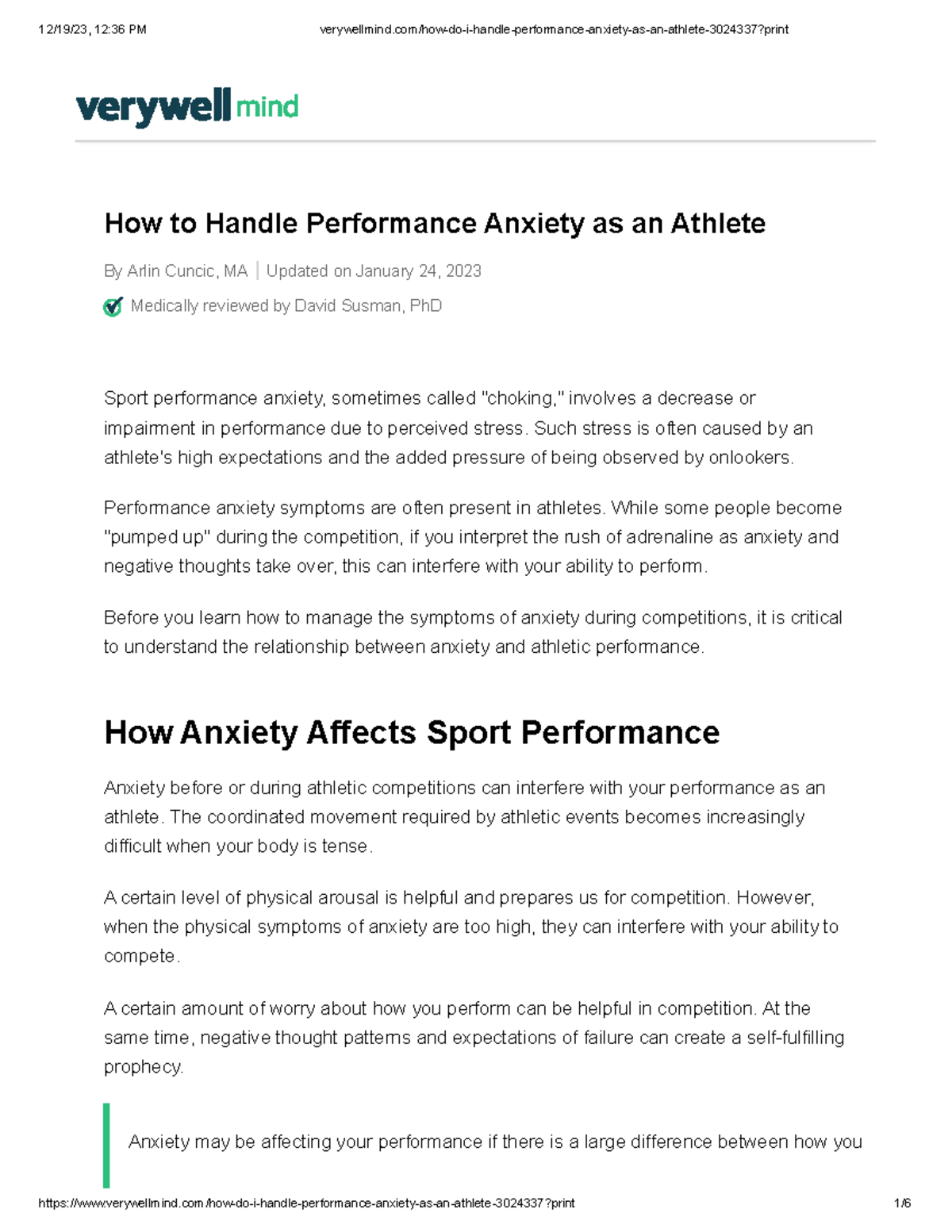 Verywellmind - sfgrgh - How to Handle Performance Anxiety as an Athlete ...