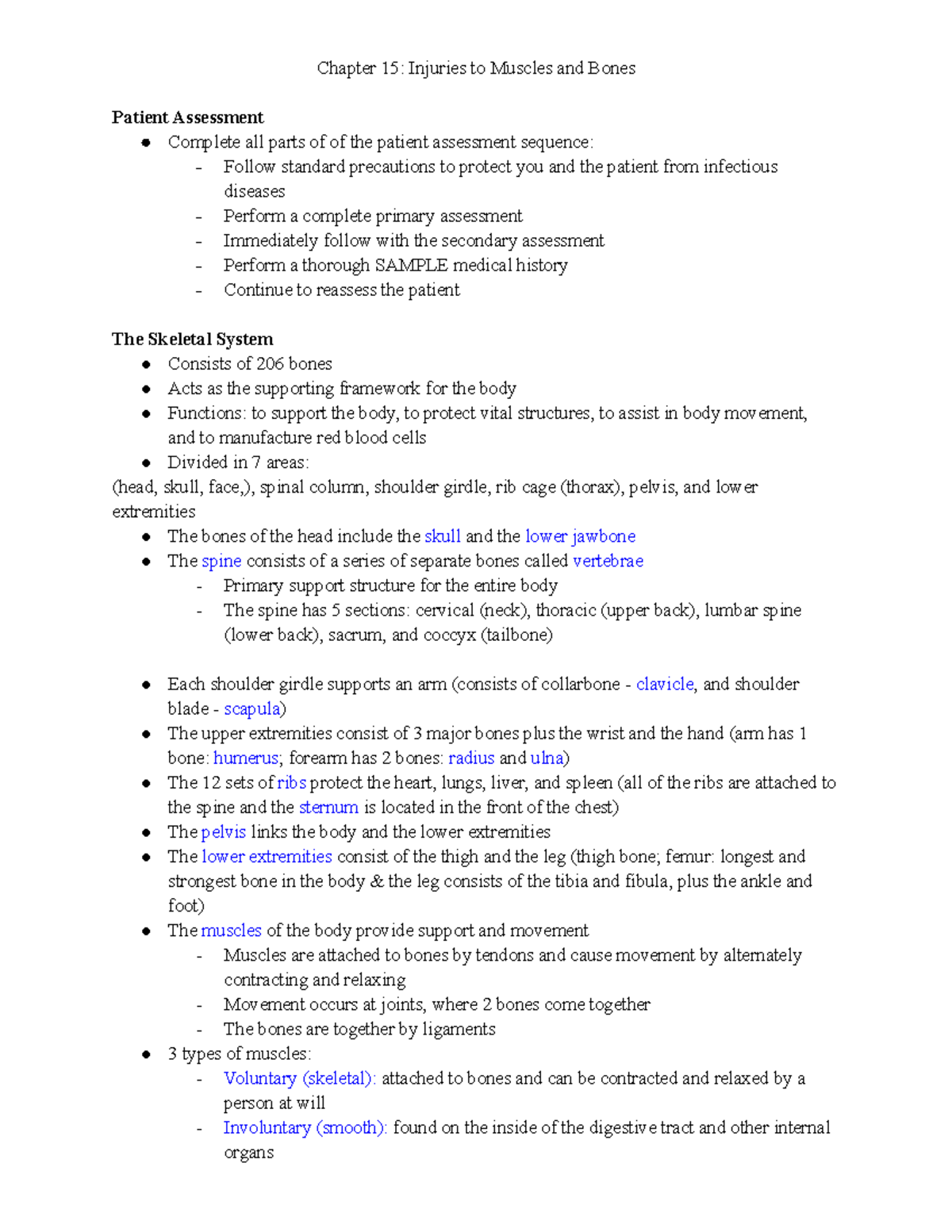 Chapter 15 Notes Chapter 15 Injuries To Muscles And Bones Patient chapter-15-notes-chapter-15-injuries-to-muscles-and-bones-patient