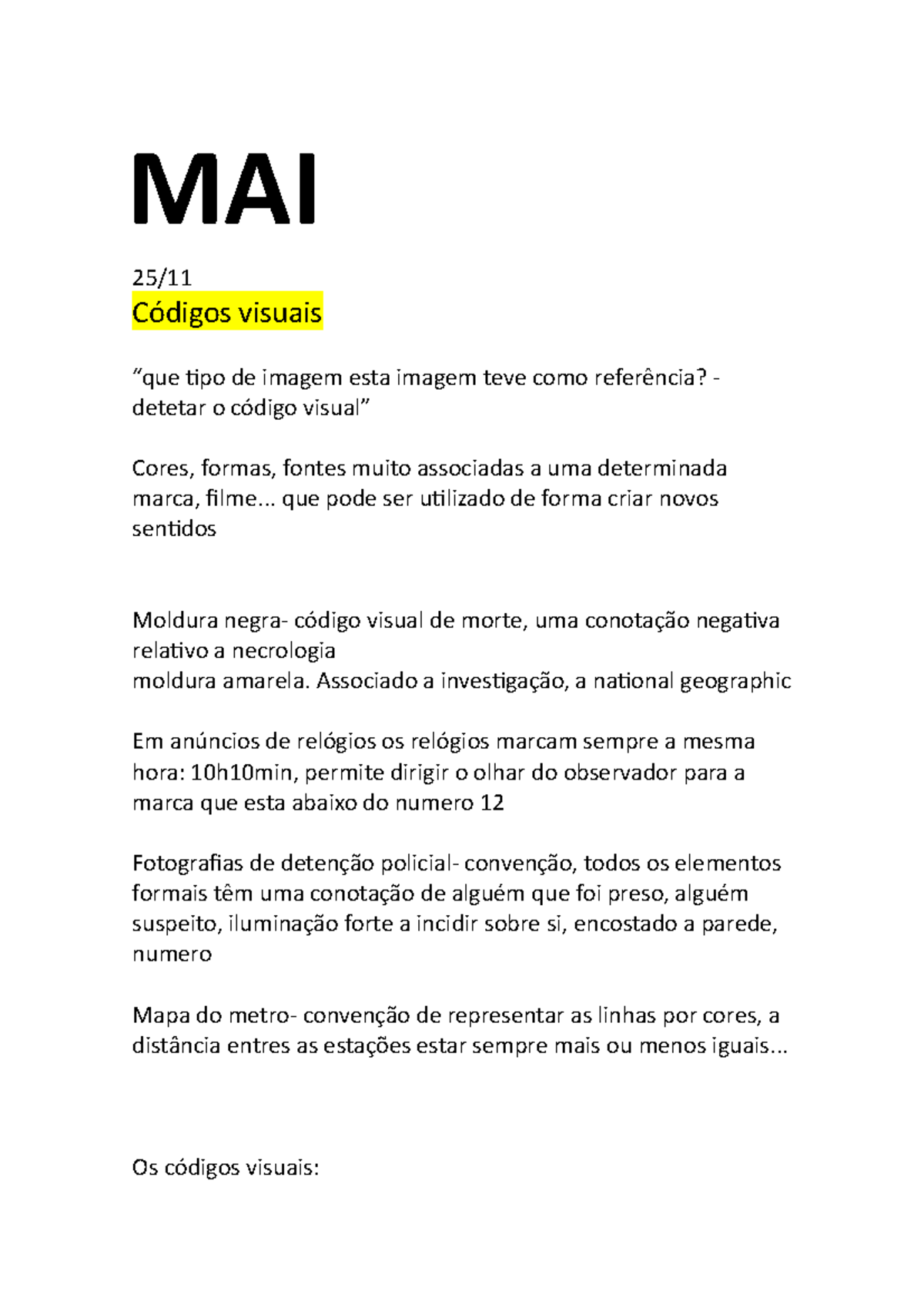 Codigos visuais - mai - 25/ Códigos visuais “que tipo de imagem esta ...