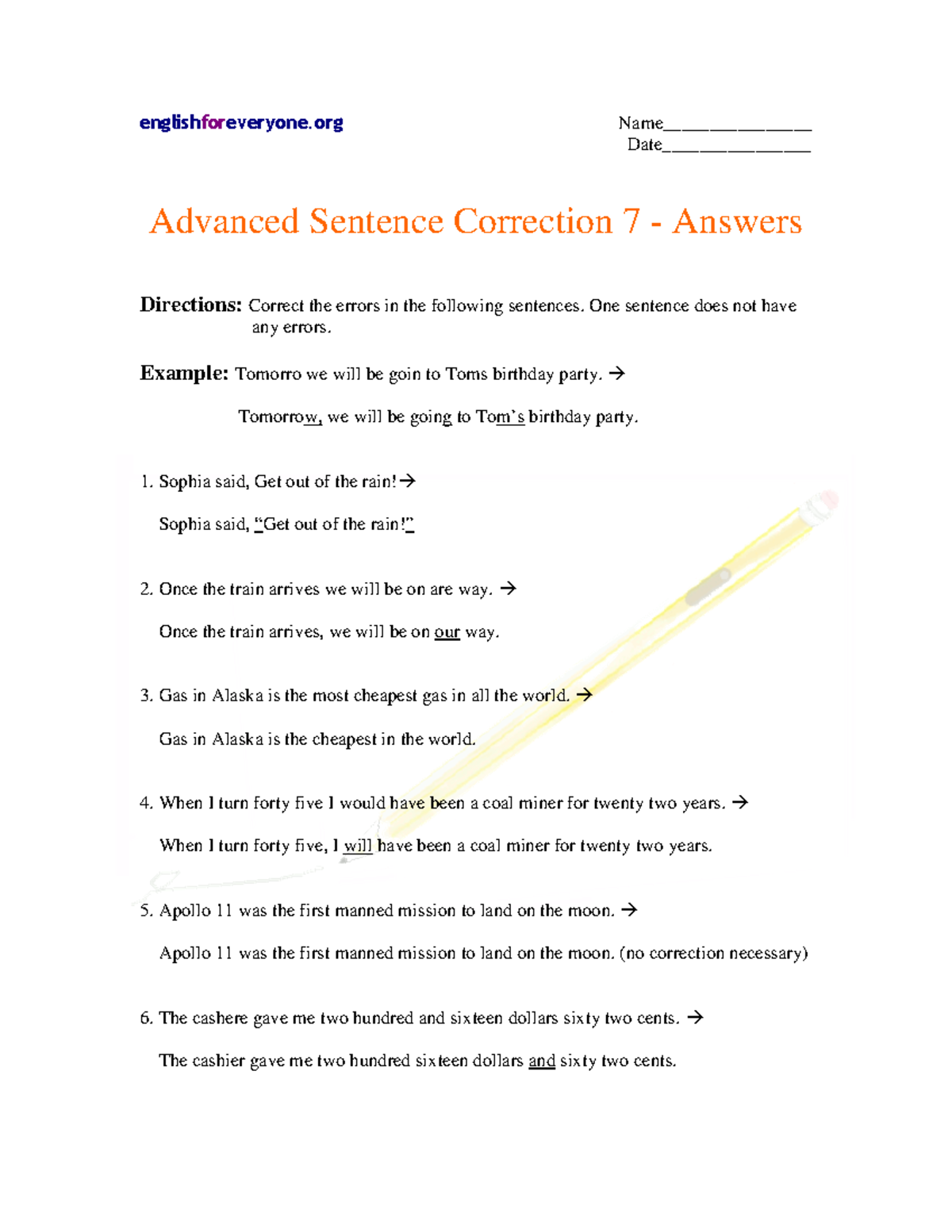 Error identification- Answers - - Studocu