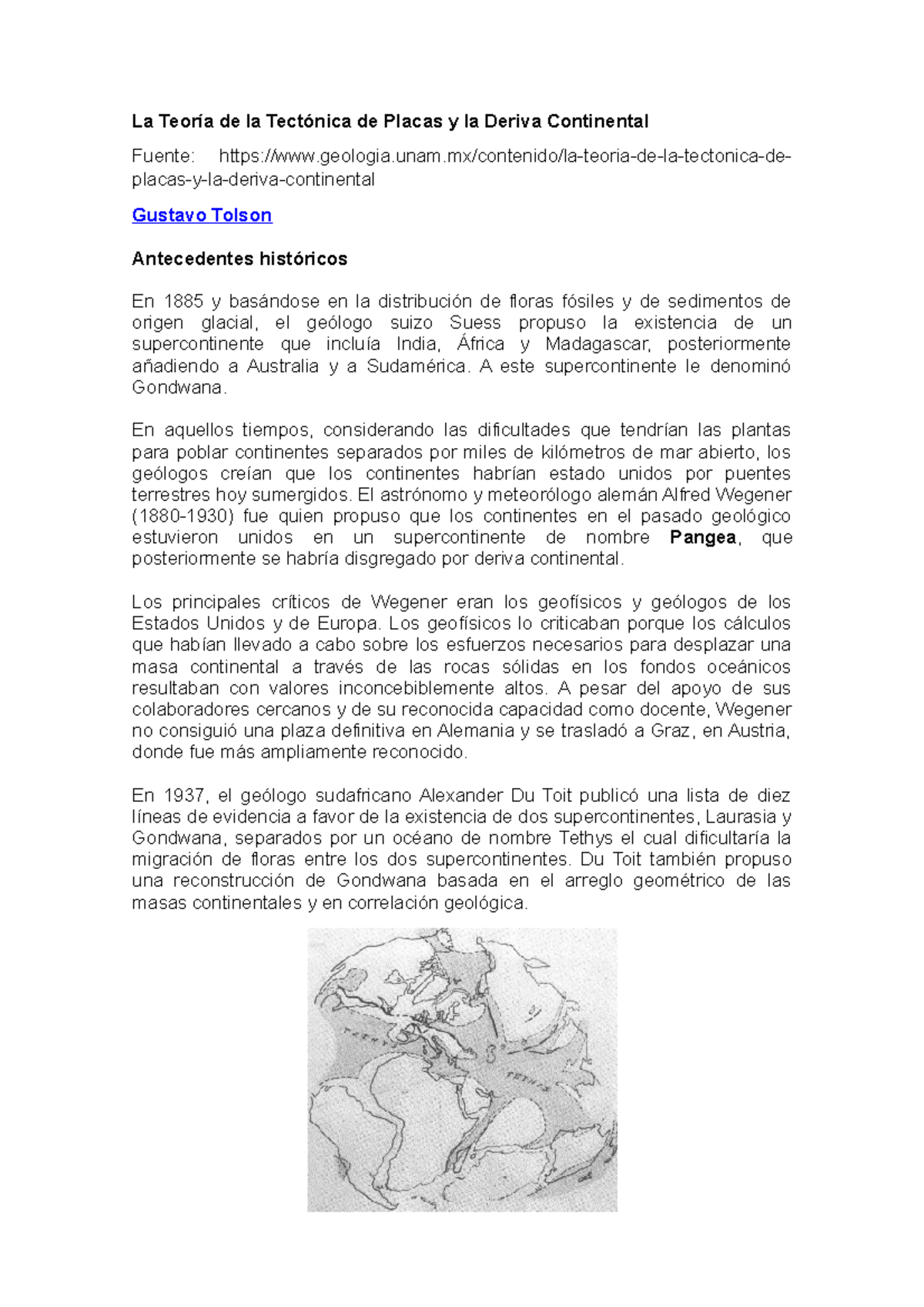 La Teoría de la Tectónica de Placas y la Deriva Continental - La Teoría ...