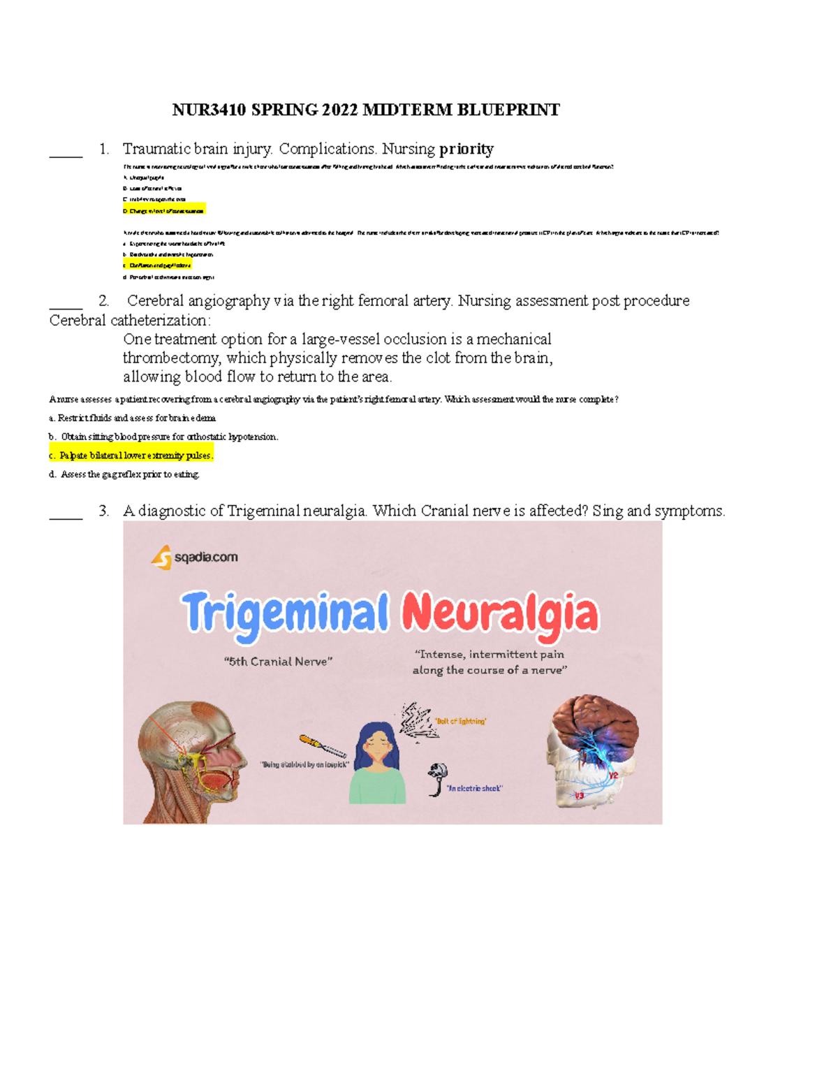Neurological Assessment and Conditions: TBI ICP Cranial Nerves LP ...