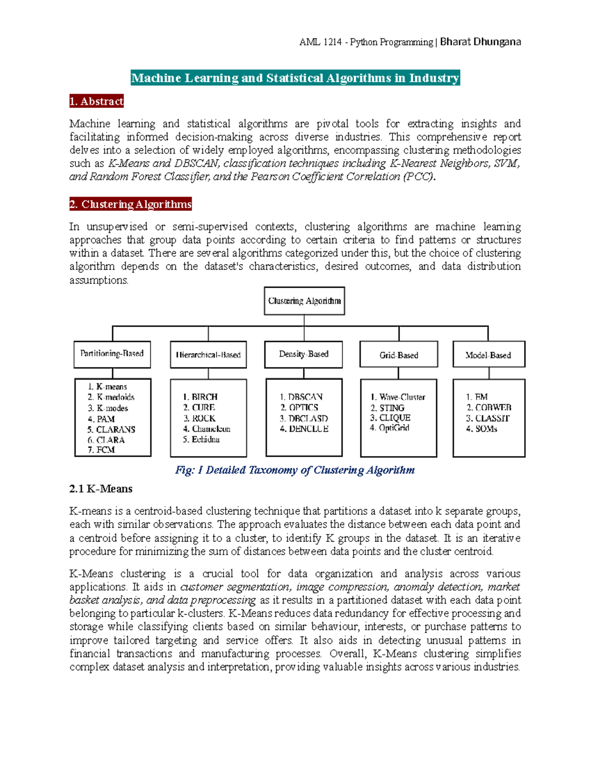 Inclass Activity Week3 WORD - Machine Learning and Statistical ...
