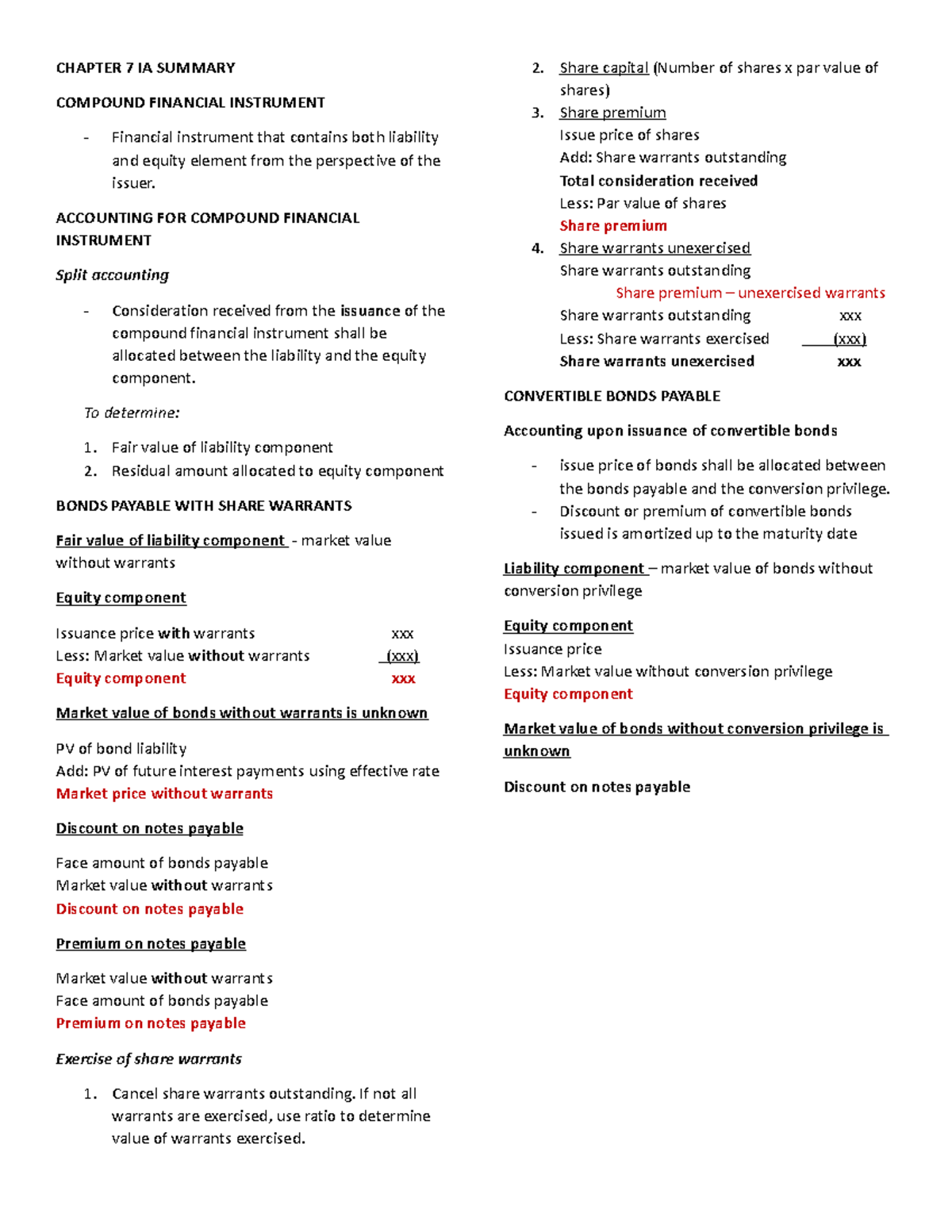 Chapter 7 IA Summary - some summaries - CHAPTER 7 IA SUMMARY COMPOUND ...