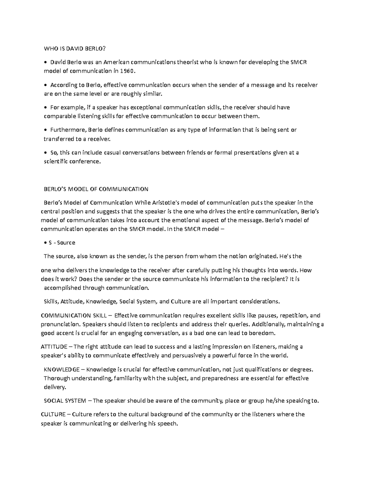 Berlos-COMM - DAMN - WHO IS DAVID BERLO? David Berlo was an American ...