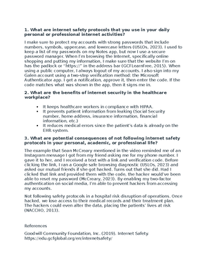 [Solved] When using technology responsibly in the workplace and at home ...