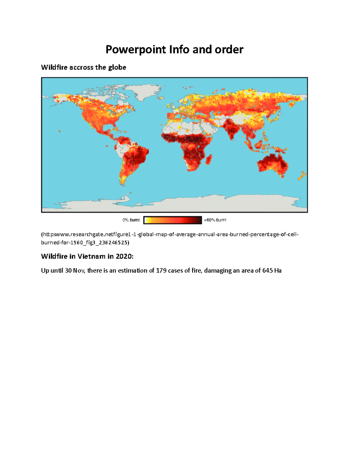 Idea - Detailed assignment - Powerpoint Info and order Wildfire accross ...