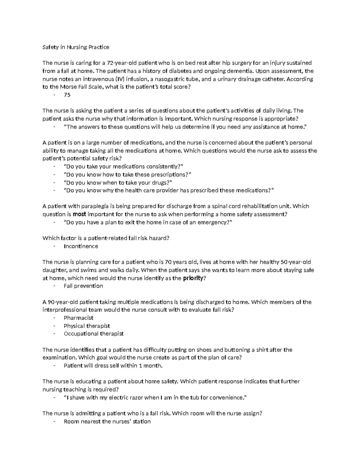 Sherpath - Safety in Nursing Practice - Safety in Nursing Practice The ...