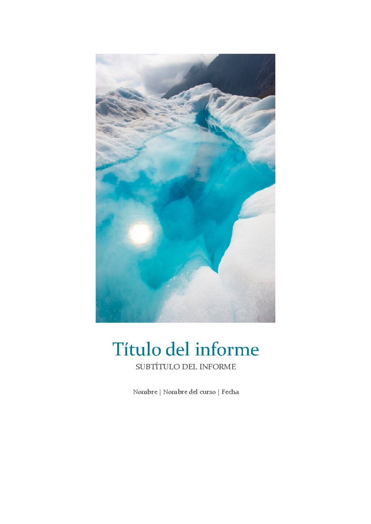 Título del informe materiales - Título del informe SUBTÍTULO DEL ...
