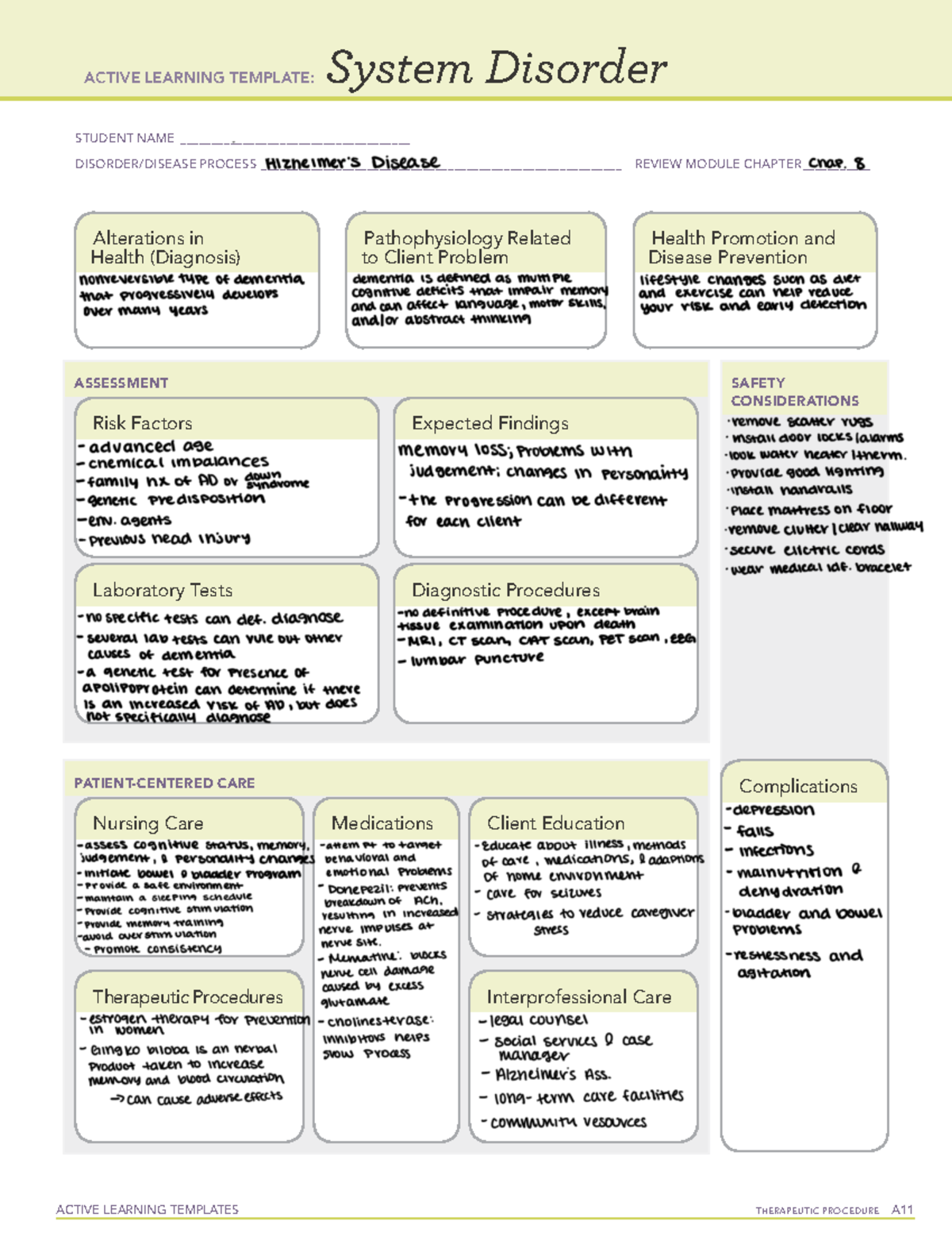 System Disorder - ATI - ACTIVE LEARNING TEMPLATE: System Disorder ...