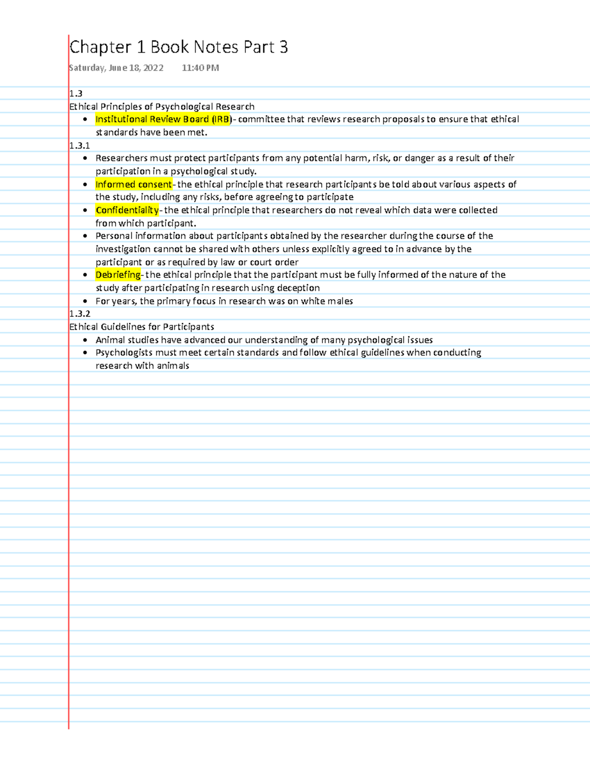 Chapter 1 Notes Part 3 - Studocu