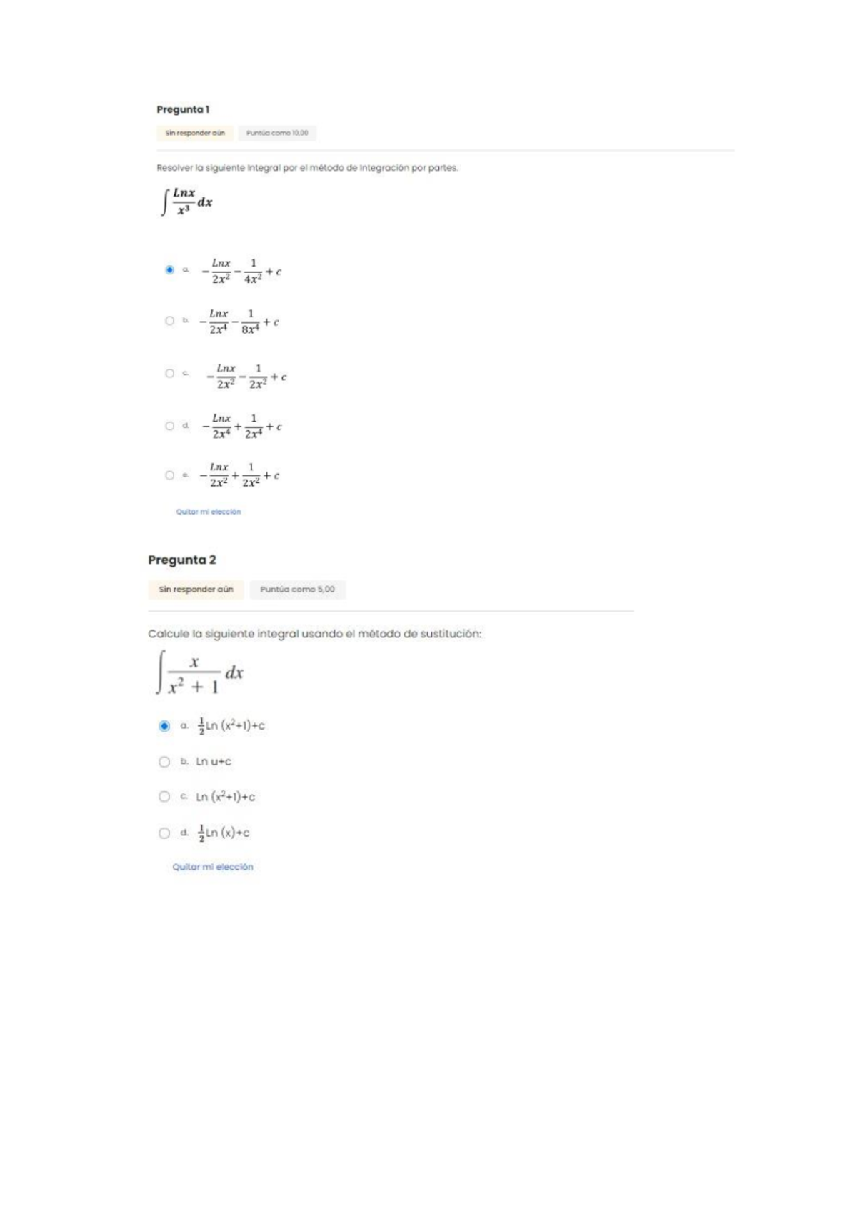 TEST 2 DE Calculo Integral Y Vectorial Respuestas - Cálculo ...