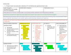 Med card Entresto - INSTRUCTIONS: For each chapter that teaches about ...