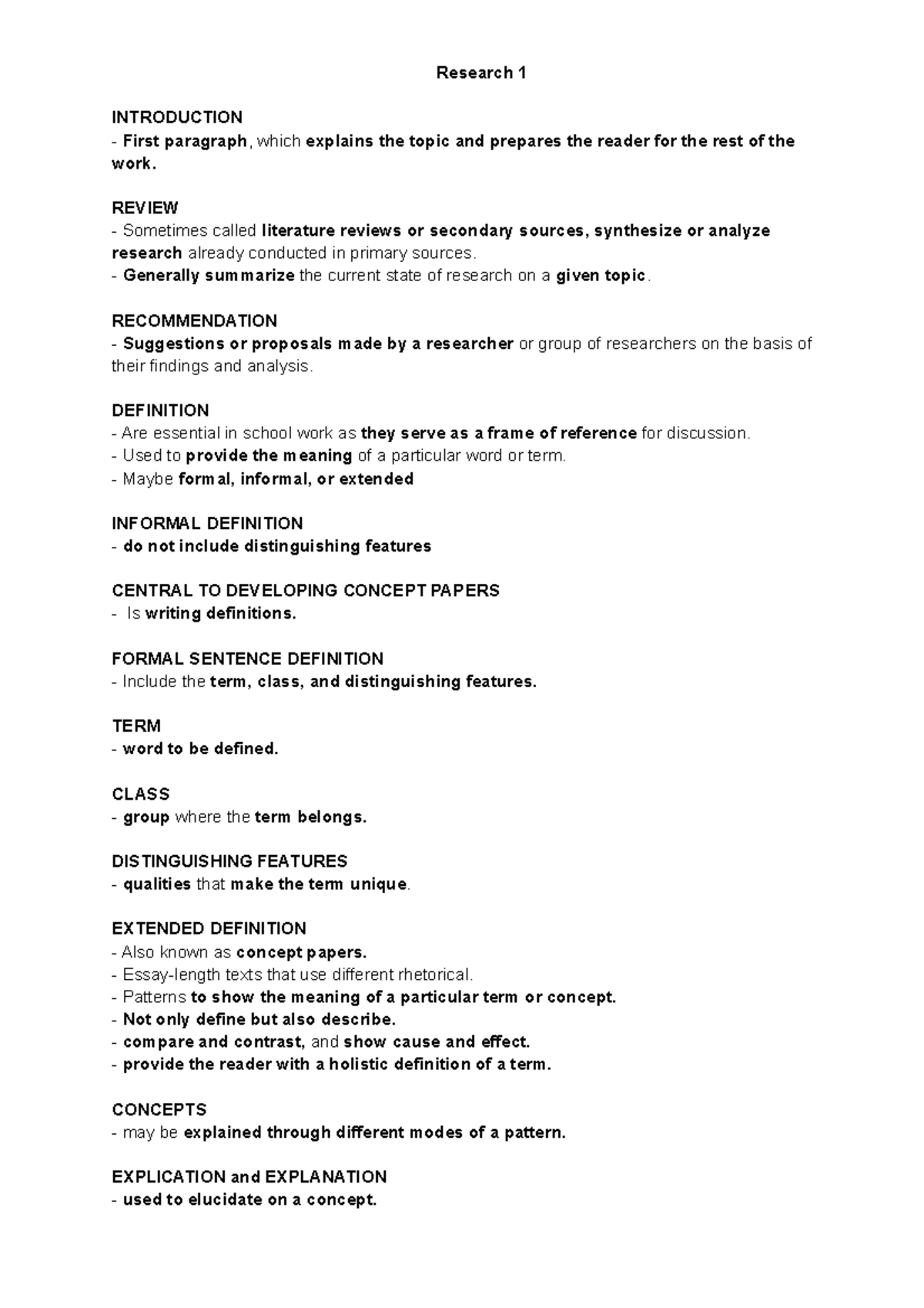Practical Research 1 - Reviewer - Research 1 INTRODUCTION - First ...