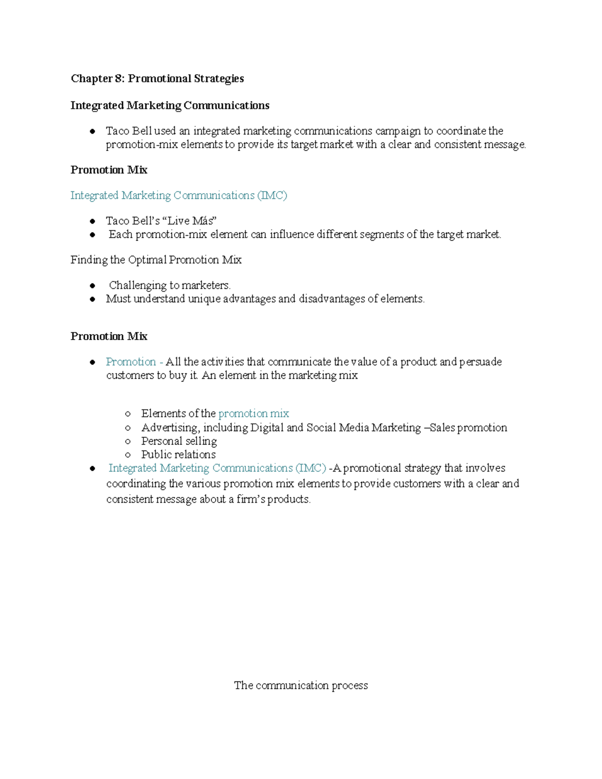 Chapter 8 Promotional Strategies - Chapter 8: Promotional Strategies ...