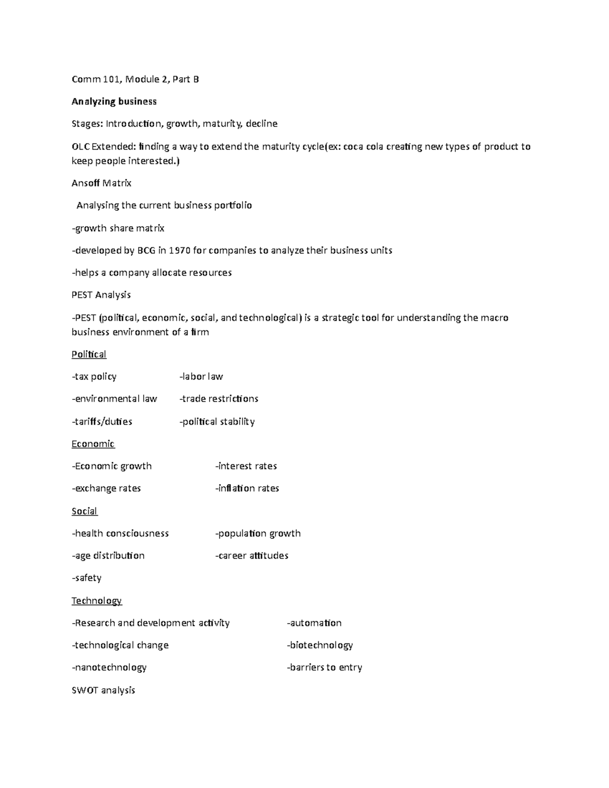 Comm 101, Module 2, Part B - Comm 101, Module 2, Part B Analyzing ...