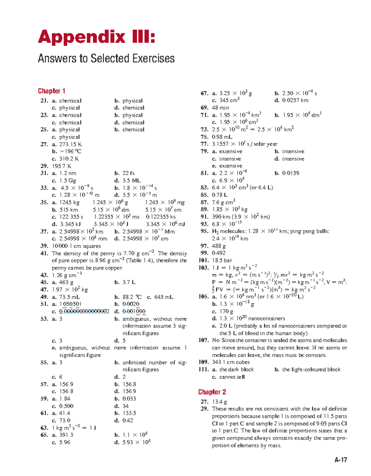 Answer Key (tro) - Appendix III: Answers to Selected Exercises Chapter ...